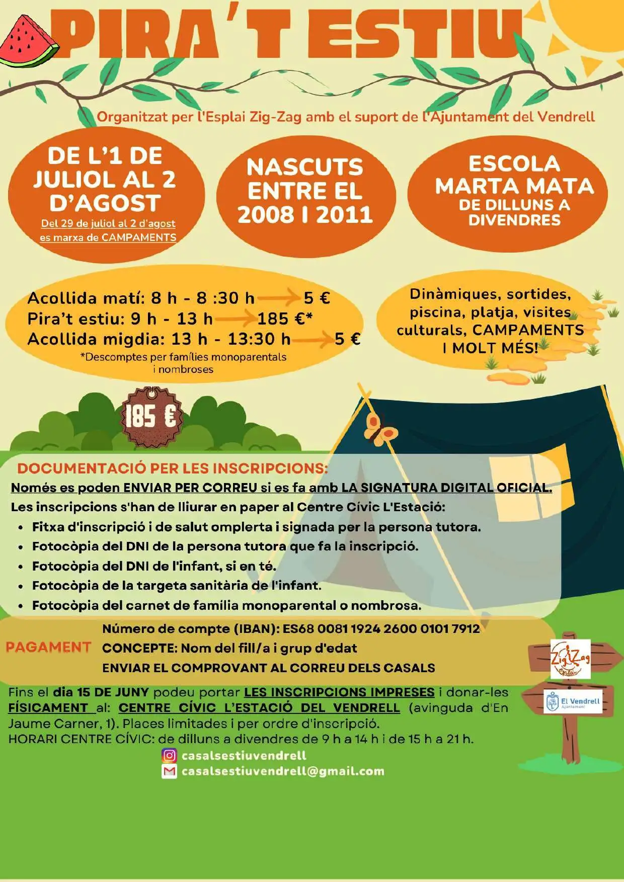 Casals d’estiu 2024 el Vendrell